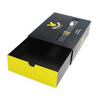 China PVC PET Underwear Window Box Packaging Printing Matt Black Cardboard Drawer Sliding Style for sale
