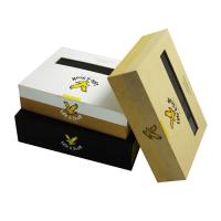 China PVC PET Underwear Window Box Packaging Printing Matt Black Cardboard Drawer Sliding Style for sale
