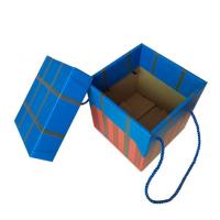 China Cardboard Wine Box Blue Gift Packaging Size Customized Free Sample Fund for sale