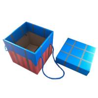 China Cardboard Wine Box Blue Gift Packaging Size Customized Free Sample Fund for sale