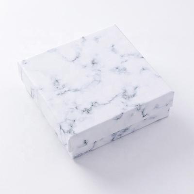 China Pendant Earring Bracelet Rings Necklace Packaging Box Marble Patterned Paper Material for sale
