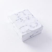 China Pendant Earring Bracelet Rings Necklace Packaging Box Marble Patterned Paper Material for sale