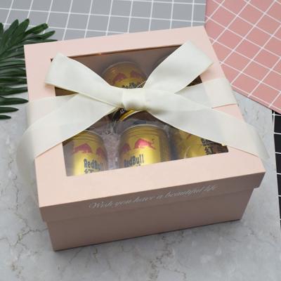 China High-End Hot Selling Promotion Paper Packaging Boxes 2 Pieces Gift Box with Transparent Window for sale