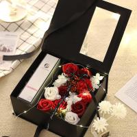 China Hot Sale Window Flower Box Luxury Center Parting Packaging Flower Boxes Wedding Gift Box for sale
