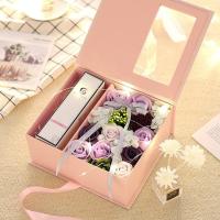 China Hot Sale Window Flower Box Luxury Center Parting Packaging Flower Boxes Wedding Gift Box for sale
