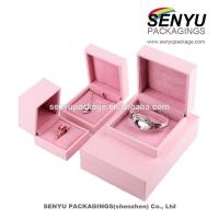 China Small Velvet Luxury Ring Jewelry Box Custom Personalized Wedding Romantic Sweet for sale