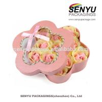 China Party Festival Decoration Gift Packaging Box Flower Shaped Candy Box With Clear Window for sale
