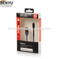 China Cardboard Packing Box with Clear Window Car Charger USB Data Cable Support for sale
