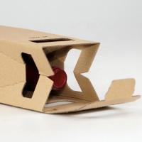 China 2 Bottle Wine Box Cardboard Corrugated Kraft Paper Packaging Durable for sale