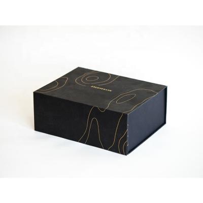 China Black Cardboard Paper Box Packaging Storage / Drawer Gift Box Customized Shape for sale