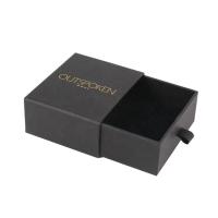 China Black Cardboard Paper Box Packaging Storage / Drawer Gift Box Customized Shape for sale