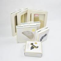 China Custom Printed Cardboard Retail Mobile Phone Charger Packing Box With Clear Window for sale