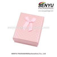 China Pink Custom Logo Cute Jewelry Packaging Paper With PU Cover for sale