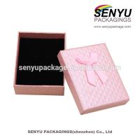 China Pink Custom Logo Cute Jewelry Packaging Paper With PU Cover for sale