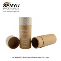 China Manufacturer 100% Recycled Custom Kraft Cardboard Paper Tube Packaging Paper Tube With Lid for sale