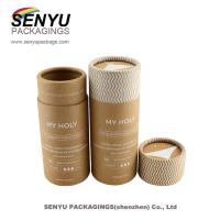 China Manufacturer 100% Recycled Custom Kraft Cardboard Paper Tube Packaging Paper Tube With Lid for sale