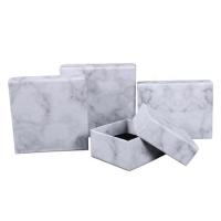 China Unique Modern Gift Luxury Jewelry Packaging Cardboard Material Marble Patterned for sale