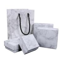China Unique Modern Gift Luxury Jewelry Packaging Cardboard Material Marble Patterned for sale