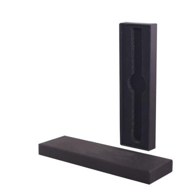 China Rectangle Black Gift Watch Kraft Paper Box Sponge Protective for sale