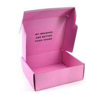 China Pink Corrugated Shipping Boxes Cute Printing Mailing Packing Custom Folding for sale