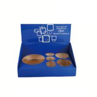 China Cardboard Tabletop Display Stands Cosmetics Round Hole Storage for sale
