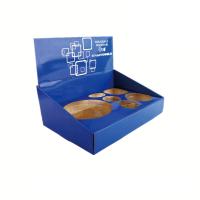 China Cardboard Tabletop Display Stands Cosmetics Round Hole Storage for sale
