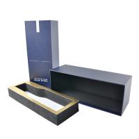 China Gift Wine Bottle Moving Boxes Black Color Paper Whisky with Custom Logo for sale