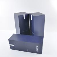 China Gift Wine Bottle Moving Boxes Black Color Paper Whisky with Custom Logo for sale
