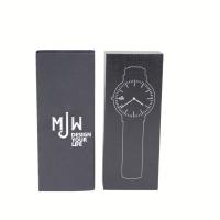 China Custom Size Black Paper Watch Box With Black Foam Insert Recycled Materials for sale