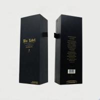 China Fancy Single Bottle Cardboard Wine Box  / Paper Noble Personalised Wine Gift Box for sale