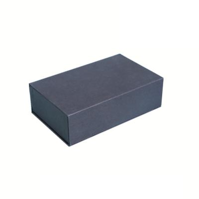 China Magnetic Phone Packaging Box Black UV Coated Matte Laminated Folding for sale