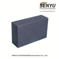China Magnetic Phone Packaging Box Black UV Coated Matte Laminated Folding for sale