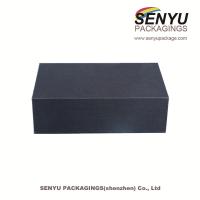 China Magnetic Phone Packaging Box Black UV Coated Matte Laminated Folding for sale