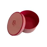 China Luxury Printing Paper Tube Packaging / Black Red Round Flower Gift Box for sale
