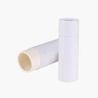 China Cardboard Kraft Paper Tube Packaging / Gloss Paper Lip Balm Tubes With Lid for sale
