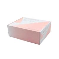 China T Shirt Pink Corrugated Shipping Box Flip Up Packaging Custom Printing for sale