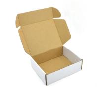 China White 3 Layer Corrugated Shipping Boxes Paper Cardboard Custom Printed for sale