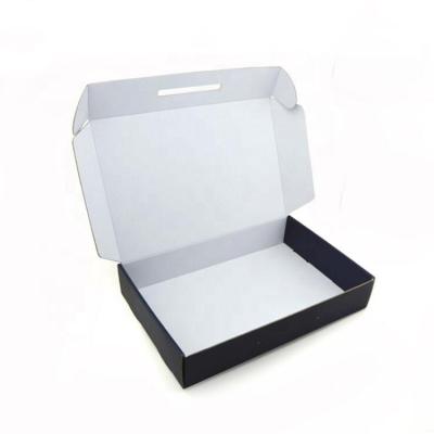 China Protective Matte Black Corrugated Shipping Boxes with Lid UV Coating for sale