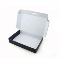 China Protective Matte Black Corrugated Shipping Boxes with Lid UV Coating for sale