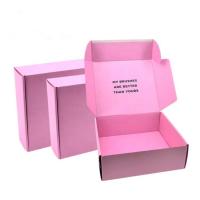 China Pink Colored Corrugated Mailing Boxes for Cosmetic Brushes Aircraft Transport for sale