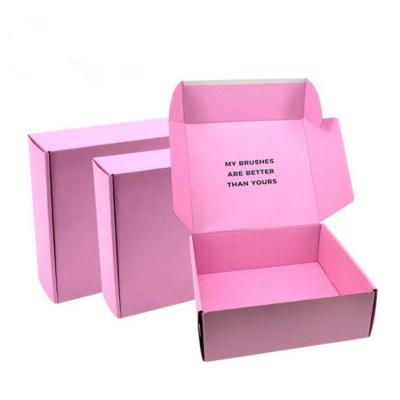China Unique Corrugated Moving Boxes Custom Logo Cardboard Material Pink Color for sale