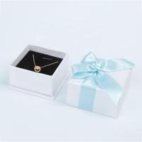 China Paper Ring Necklace Crystal Jewelry Box Package White Color Customized for sale