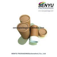 China Small Brown Kraft Paper Tube Packaging / Round Gift Box for sale
