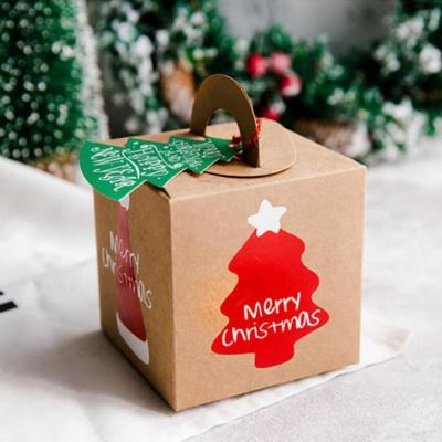 China Colorful Gift Christmas Packaging Box With Lovely Pictures 9.3*9.3*9.5cm for sale