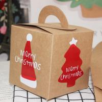 China Colorful Gift Christmas Packaging Box With Lovely Pictures 9.3*9.3*9.5cm for sale
