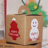 China Colorful Gift Christmas Packaging Box With Lovely Pictures 9.3*9.3*9.5cm for sale