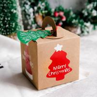 China Colorful Gift Christmas Packaging Box With Lovely Pictures 9.3*9.3*9.5cm for sale
