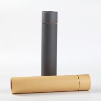 China Black Package Kraft Cylinder Packaging with Lid for sale