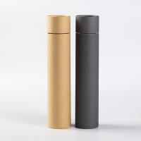 China Black Package Kraft Cylinder Packaging with Lid for sale