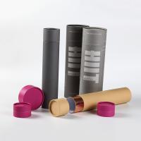 China Black Package Kraft Cylinder Packaging with Lid for sale